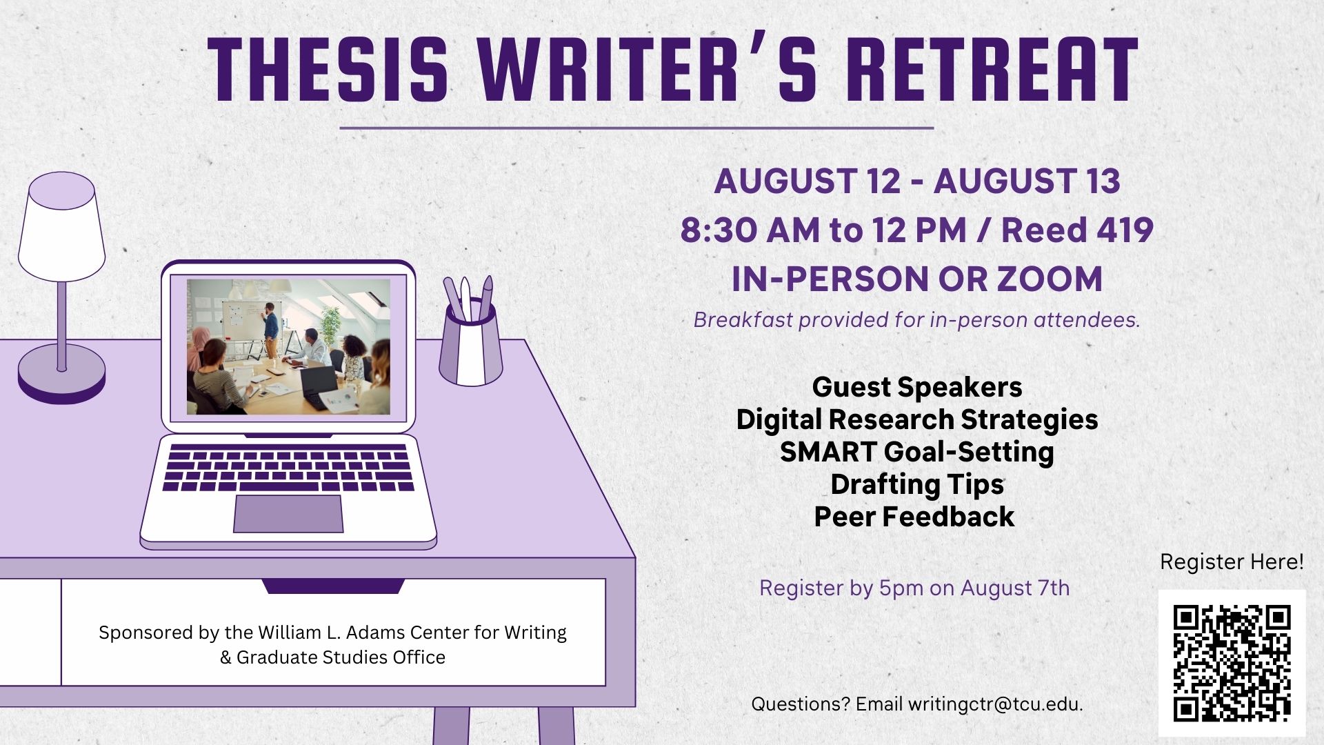 William L. Adams Center for Writing | Graduate Writing Center